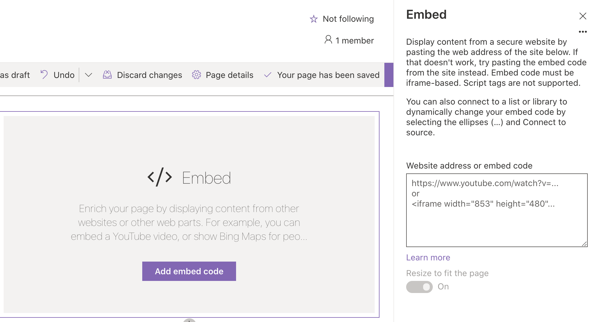 Embed MS Forms form directly into SharePoint page Embed MS Forms form directly into SharePoint page