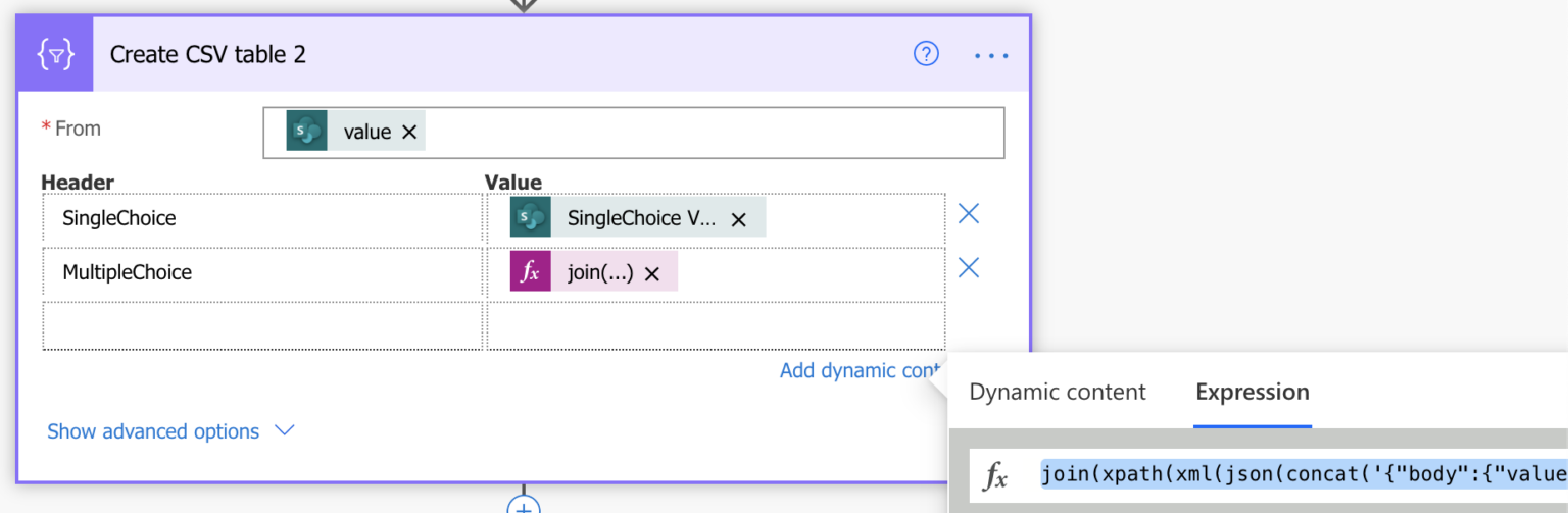 Format Multiple Choice Sharepoint Column In Csv Using Power Automate